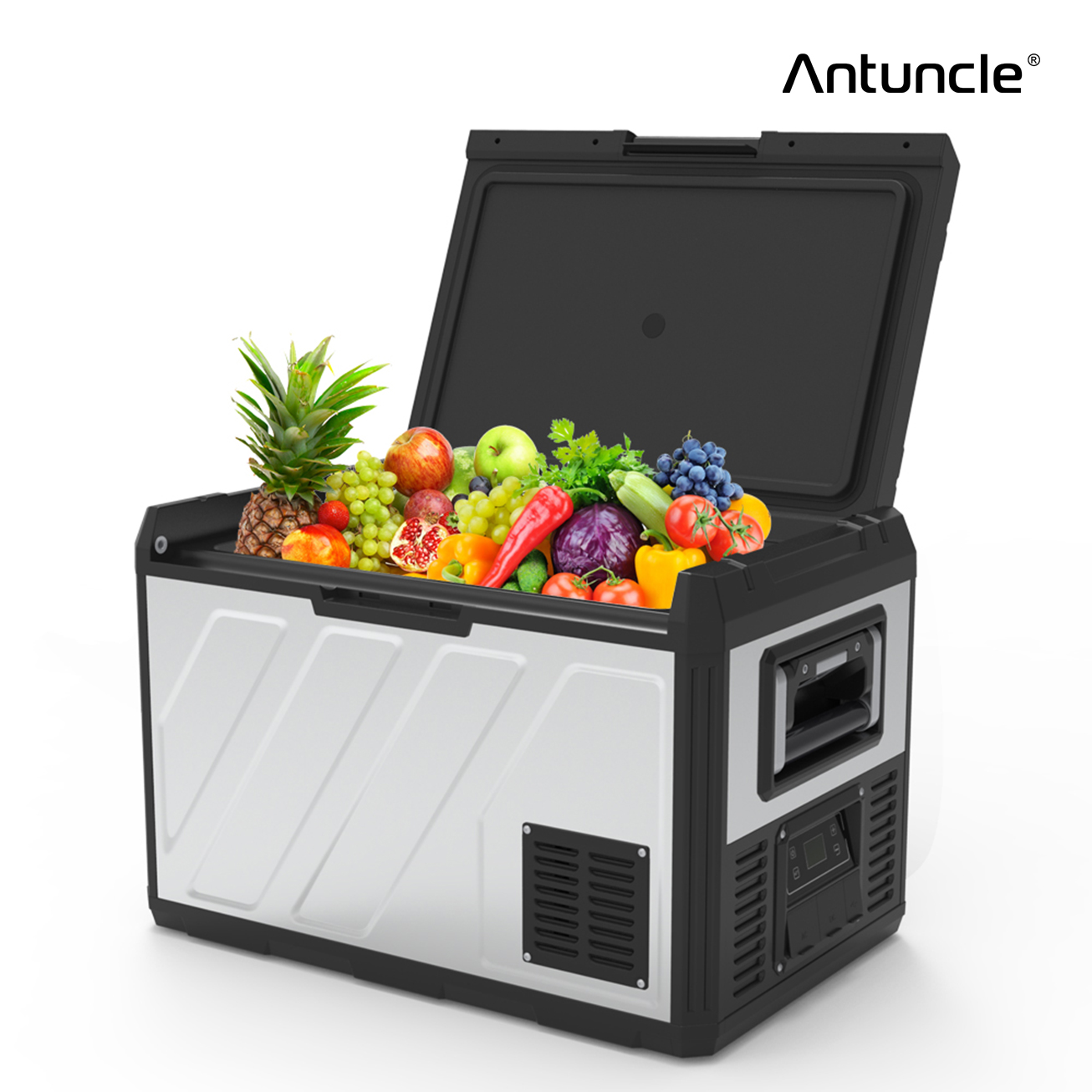 ANTUNCLE 50L Compressor Portable Metal Car Fridge Freezer